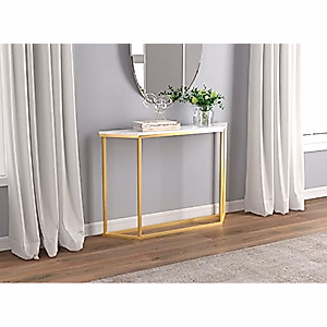Safdie Console Table - Sturdy Mondern Console Tables for Entryway - Easy to Assemble - Narrow Entrance Table, Sofa Table, Entry Table, Hallway Table - Elegant & Modern, Behind Couch Table