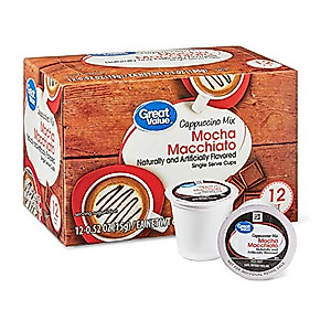 Great Value Cappuccino Coffee and Hot Drink Single Serve Pods, 12 Count (Mocha Macchiato Cappuccino, Pack of 2)
