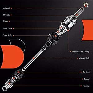 A-Premium CV Axle Shaft Assembly Compatible with Mitsubishi Outlander 2003 2004 2005 2006 L4 2.4L, FWD, Front Right Passenger Side