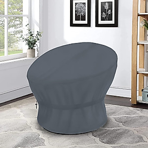 TORUTA Papasan Chair Covers 52" 420D durable waterproof material Patio Outdoor Furniture Wicker Saucer Rocking Swivel Chair Slip Covers Protection-Grey
