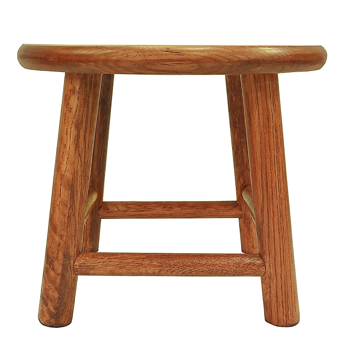 CONSDAN Kids Stool, Milking Stool, USA Grown Oak, Plant Stand, Handcrafted Solid Wood Stool, 9" Low Stool, Round Step Stool, Wooden Stool for Kids, Small Short Stool, Shoe Changing Stool(Chocolate)