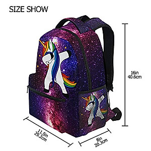 ZZKKO Space Galaxy Animal Unicorn Boys Girls School Computer Backpacks Book Bag Travel Hiking Camping Daypack…