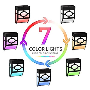 Otdair Solar Fence Lights Outdoor, 8 Pack LED Fence Solar Lights Waterproof, Garden Solar Deck Lights for Post, Patio, Step, Stair, Pathway and Yard, White