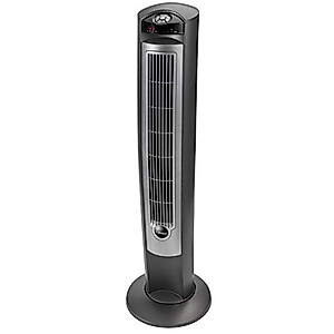 Lasko Portable Electric 42" Oscillating Tower Fan with Fresh Air Ionizer, Timer and Remote Control for Indoor, Bedroom and Home Office Use, Silver 2551