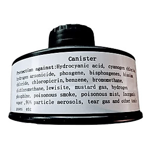 KYNG Gas Mask NBC Filter CBRN Respirator Mask Tactical Mask Face Mask MILITARY GRADE Halloween Mask with BOTTLE STRAW HOSE Fits All With Adjustable Straps Filter Made 2023