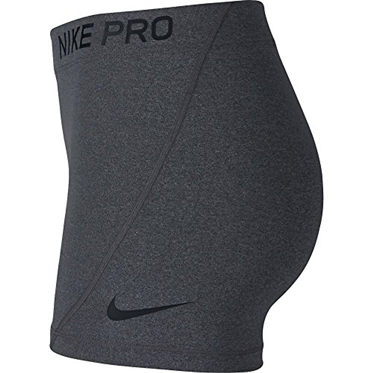 Nike Women's Pro 3IN Short (Charcoal Heather/Black, X-Large)