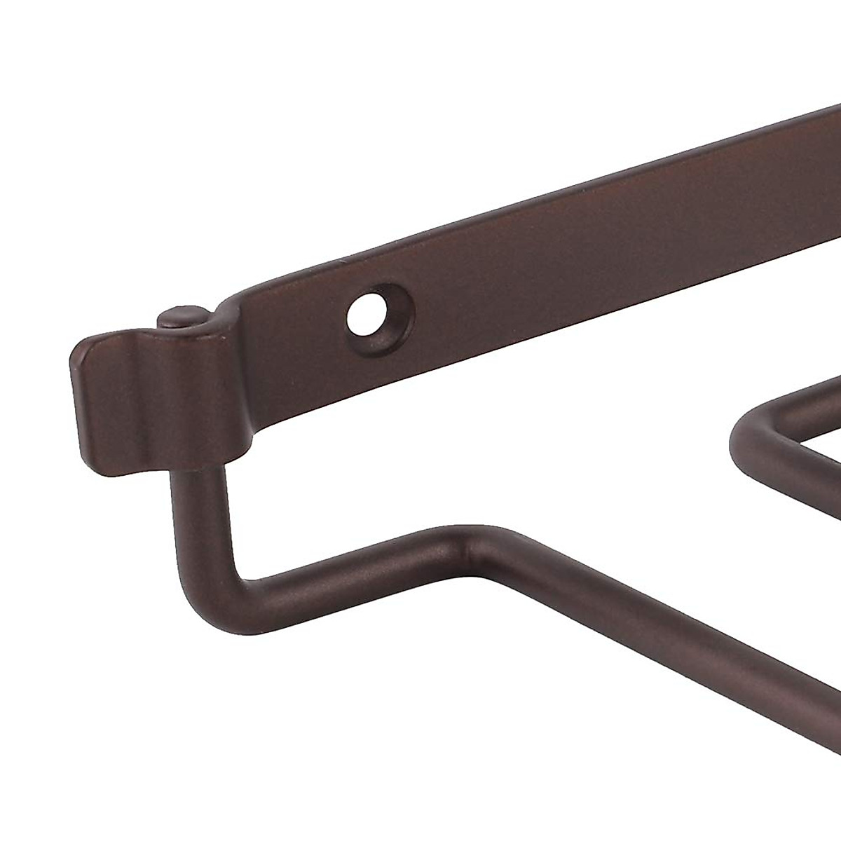 Double Wine Glass Rack Bronze Rack Wall Mount Stemware Rack Wine Glass Rack Hanger Holder Hanging Shelf Metal Storage Hanger for Kitchen or Bar