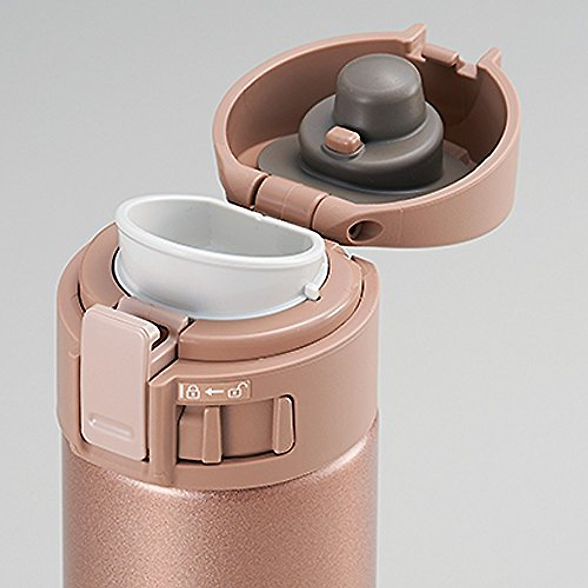 Zojirushi Plastic SM-KC48NM Stainless Mug, 16 0z, Rose Gold
