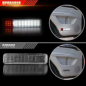 Carrep LED Interior Door Panel Courtesy Light,Door Warning Light Lamp Assembly Compatible with Silverado/Sierra C/K 1500 2500 3500 Suburban Tahoe Avalanche Yukon Escalade