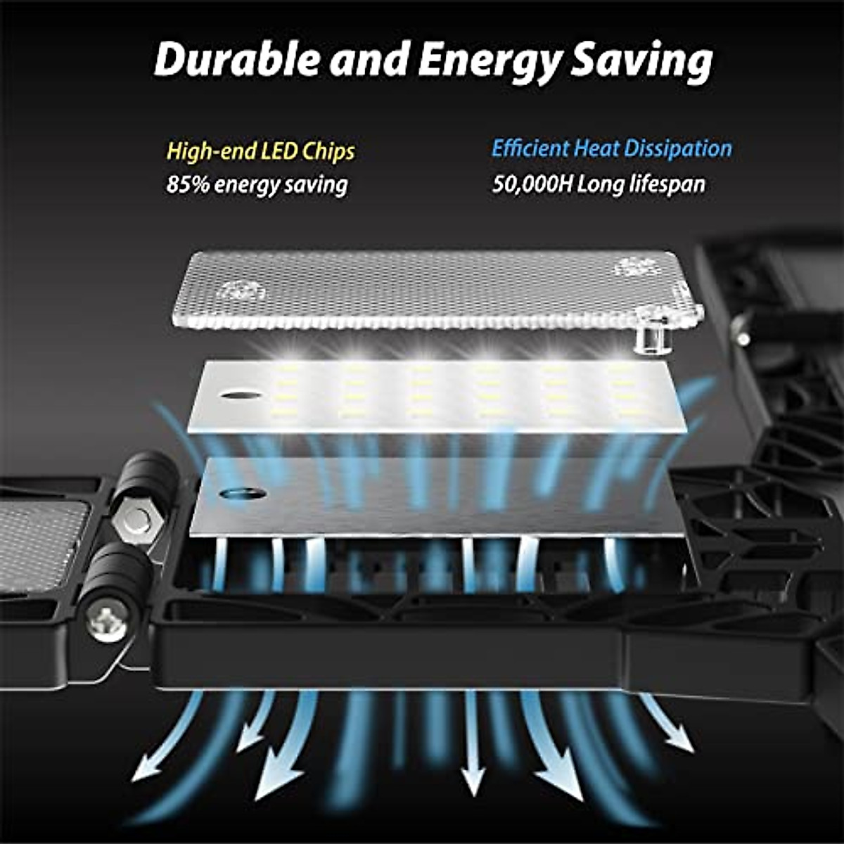 Flohans Garage Light, 150W Deformable Garage LED Light with 8 Adjustable Panels, 15000LM 6500K E26/27 Super Bright Garage Light Bulb, Garage Ceiling Lights for Workshop Attic Barn…