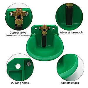 MINYULUA Automatic Sheep Waterer Bowl Sheep Goats Drinking Bowl Farm Feeding Water Bowl Dispenser Plastic Drinking Trough Livestock Watering Supply for Piglet Cattle Dog Calf