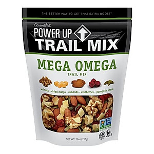 GourmetNut Power Up Trail Mix, Mega Omega Trail Mix 26 oz