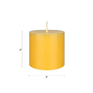 Mega Candles 1 pc Citronella Scented Round Pillar Candle, Hand Poured Paraffin Wax Candles 3 Inch x 3 Inch, Great for Indoor & Outdoor Use, Camping, Party Usage & More