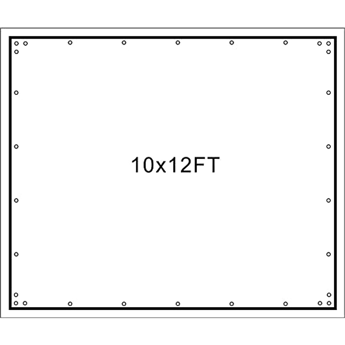 Hanjet 90% Outdoor Sun Shade Cloth, 10 x 12 Feet, Pergola, Deck, and Backyard Patio Sunshade with UV Protection, Heat Resistant HDPE Material, Reinforced Grommets, Black