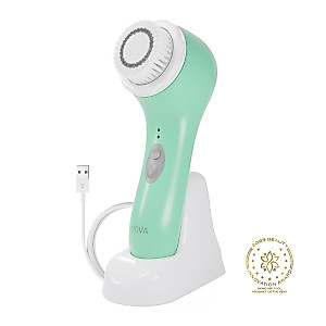 Spa Sciences - NOVA - Sonic Cleansing Brush with Bristles & Infusion System – Anti-Aging Facial Exfoliating, Waterproof, and USB Rechargeable