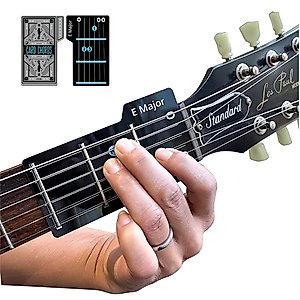 Learn Guitar in Minutes Card Chords (Gibson Edition) GUITAR CHORDS allow you to PLAY an ELECTRIC Guitar while the CARD is on the FRETBOARD Made in USA Music Gift
