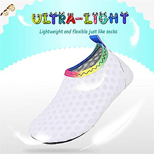 storeofbaby Baby Girls Summer Water Shoes Non Slip Lightweight Swim Beach Socks A-White
