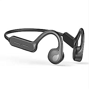 NVAHVA Bone Conduction Wireless Headphone, Open-Ear Bluetooth Headset fo Sports (Black)