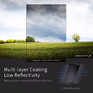 K&F Concept 100mm Square ND1000 (10 Stop) Filter +150mm Soft GND8 Filter (3 stops) + Metal Filter Holder + 8 x Filter Adapter Rings Square ND Filter Kit for Camera Lens