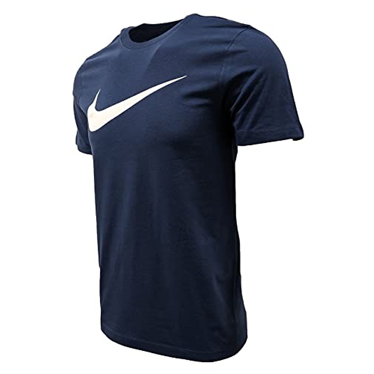 Nike Men's Sportswear Swoosh T-Shirts (Medium, Obsidian/White)