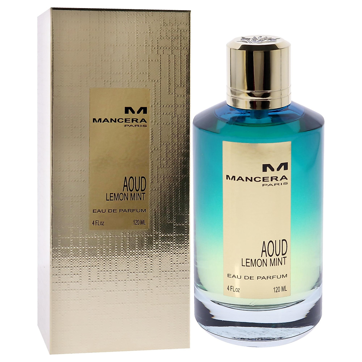 MANCERA Eau de Parfum Spray, Aoud Lemon Mint, 4 Fl Oz