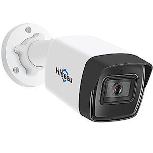 Hiseeu 4K PoE Security Camera, H.265+ 8MP IP Outdoor Camera w/ 1-Way Audio, IP67 Waterproof Exterior Security Camera with SD Slot,100ft Night Vision, Free APP Remote Access, Hikvision DS-2CD2085G1-I