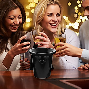 DOITOOL 4PCS Wine Tasting Dump Bucket Spittoon for Wine, Whiskey, Cocktails, Spit Cup for Chewing (Black)