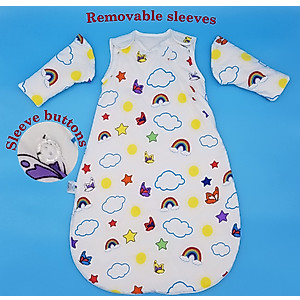 Baby Sleeping Sack and Blanket Bundle | Baby: 0-6 Months | 100% Organic Cotton | 1.5 TOG | Primary and Secondary Colors Shapes | Unisex (0-6 Months)