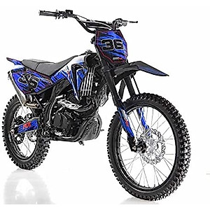 HHH Apollo AGB36 250cc Dirtbike Adult Pit Bike Gas DB36 Dirt Bike Manual Clutch 5 Speed (Choose Your Color : Red, Blue and Black Color)