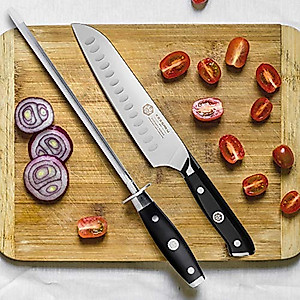 KESSAKU Sharpening Honing Rod - 10 inch - Dynasty Series - High Carbon Stainless Steel - G10 Garolite Handle