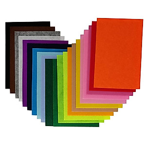 Otylzto 20PCS Fabric Felt Sheets 12"x8", Assorted Colors,DIY Craft Squares Nonwoven,Felt Sheets for Crafts,Felt Fabric,Felt for Sewing,Fleece Fabric,Craft Felt,Felt Squares,Felt for Crafts,Craft Felt