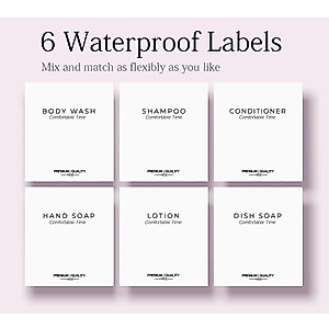 3 Pack of Shampoo and Conditioner Bottles - Apothecary Dispenser Bottle for Bathroom and Kitchen, Refillable Shampoo Bottles for Shampoo Lotion Oil Shower Soap Hand Soap and Dish Soap (Clear)