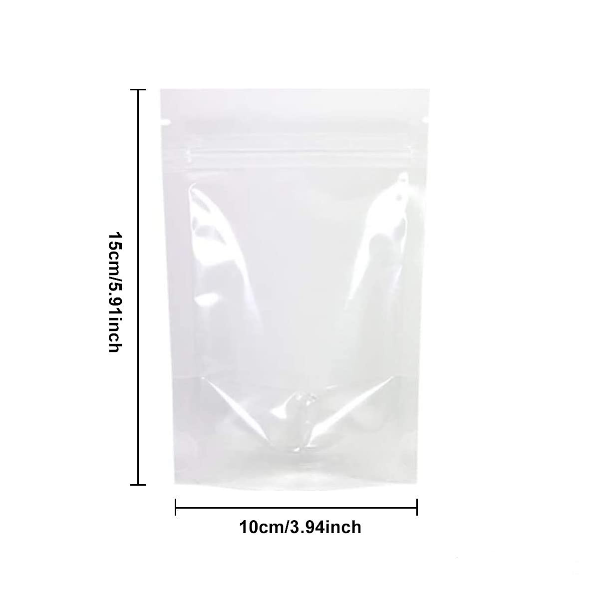 100 Pack Clear Zipper Stand Up Pouch Bag, Dry Fruit Food Packaging Bag, Moisture-Proof Transparent Sealing Bag Resealable Ziplock Snack Food Tea Pouches (3.94" x 5.91")