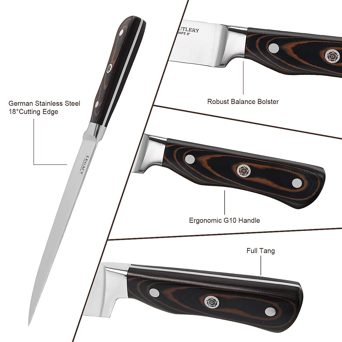 TUO LEGACY SERIES SLICING KNIFE 8"