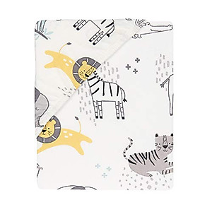 Lambs & Ivy Animal Jungle Soft 100% Cotton Jersey Baby Fitted Crib Sheet
