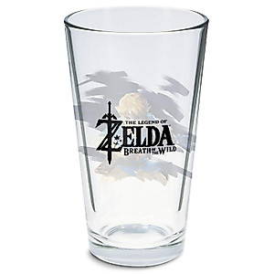 Controller Gear Legend of Zelda pint Glasses 16 oz - Calamity Ganon and Link, Set of 2 - Official Nintendo Product - Not Machine Specific, Clear (DW16OZGL-2PECL)