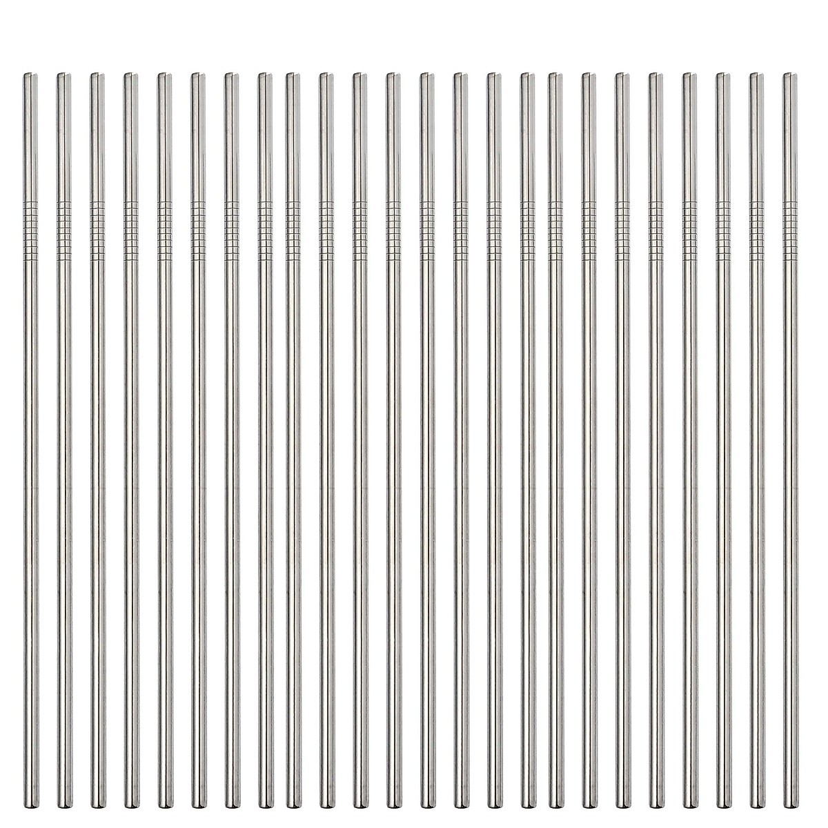 Brightbuy Set of 48 Stainless Steel Straws 10.5'' Reusable Metal Drinking Straws For 30oz Tumblers Yeti 6mm Diameter (48 Straight)