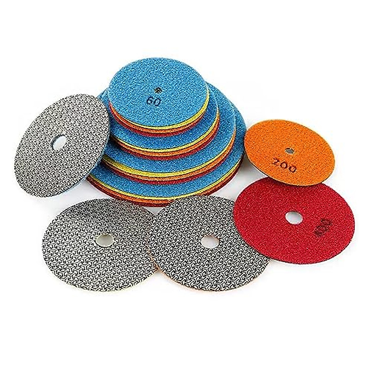 Polishing Pad 6 Inch 150mm Electroplated Diamond Grinding Disc Marble Tile Rock Plate Glass Edge Stone Grinding Chamfer Abrasive Polishing Pad Polish Pad Kit (Color : 100, Size : 6 inch 150mm)