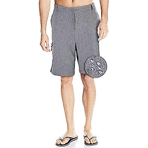 Facitisu Mens Waterproof Amphibian Workout Shorts Casual Athletic Golf Short Pants (Grey, 34)