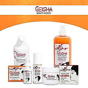 Geisha, Kojic Acid Skin Brightening Body Wash - 33 Fl oz / 1000 ml - Even Out Skin Tone, Reduce Dark Spots, Skin Radiance, Face and Body Shower Gel, with Coconut Oil and Shea Butter