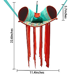 PINVNBY Hamster Tunnel Hammock Hanging Ferret Hideout Cage Accessories Guinea Pig Hammock Sugar Glider Hideaway Tent Toys for Chinchilla Rats Hedgehog Squirrel and Other Small Animals