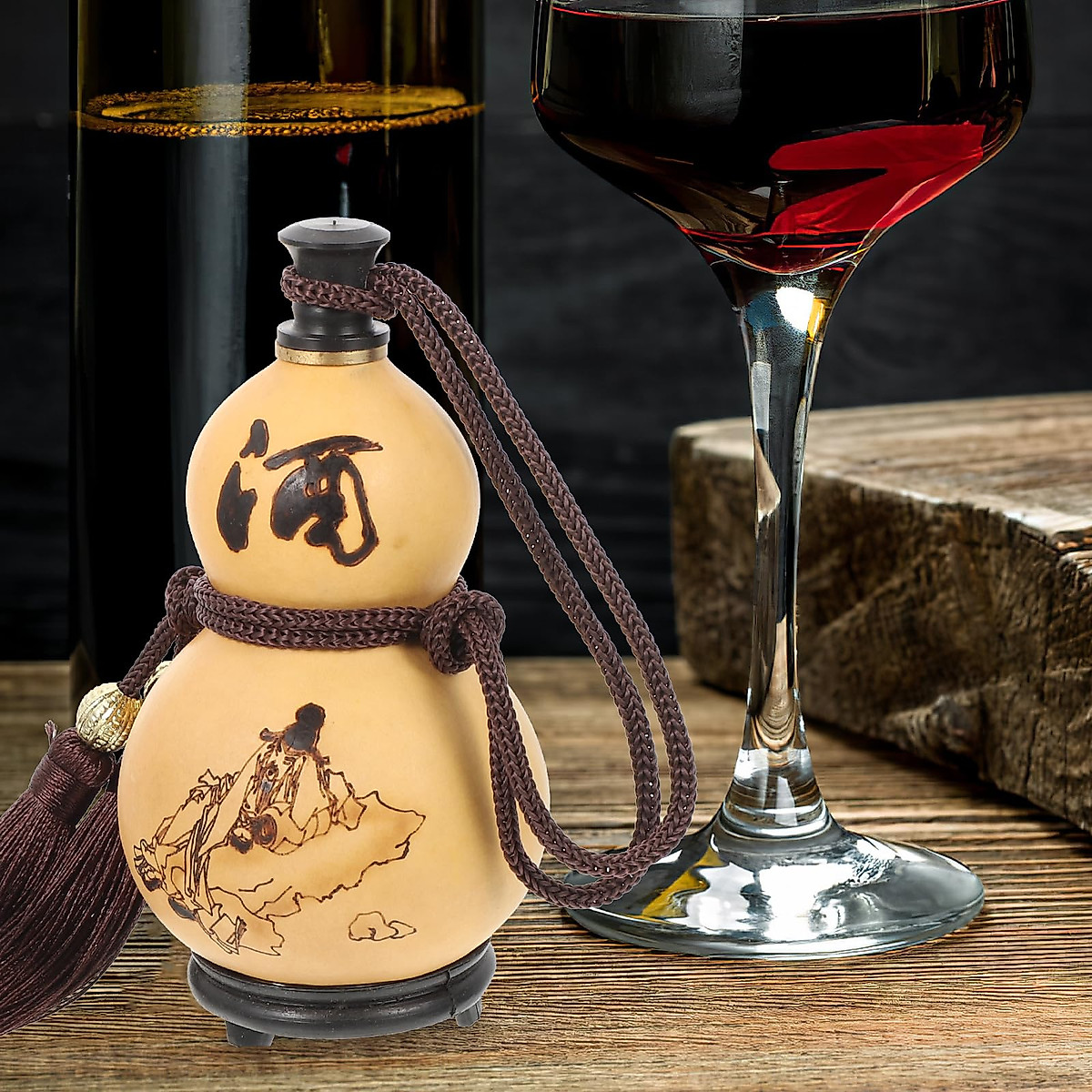 Natural Gourd Bottle Gourd Hip Flask Sake Drink Ware Gourds Drink Storage Bottle Japanese Decor Gourd Jug Japandi Decor Hot Sake Bottle Sake Decanter Sake Tank Wine Chinese Style