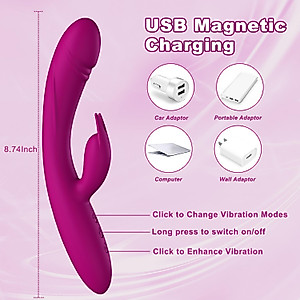 Adult Sex Toys Vibrator Silicone Dildo - C & G Spot Vibrator with 10 Vibrations and One-Click Enhanced Mode, SeYouYou Female Sex Toy with Powerful Dual Motors, Rabbit Vibrators Adult Toys for Woman