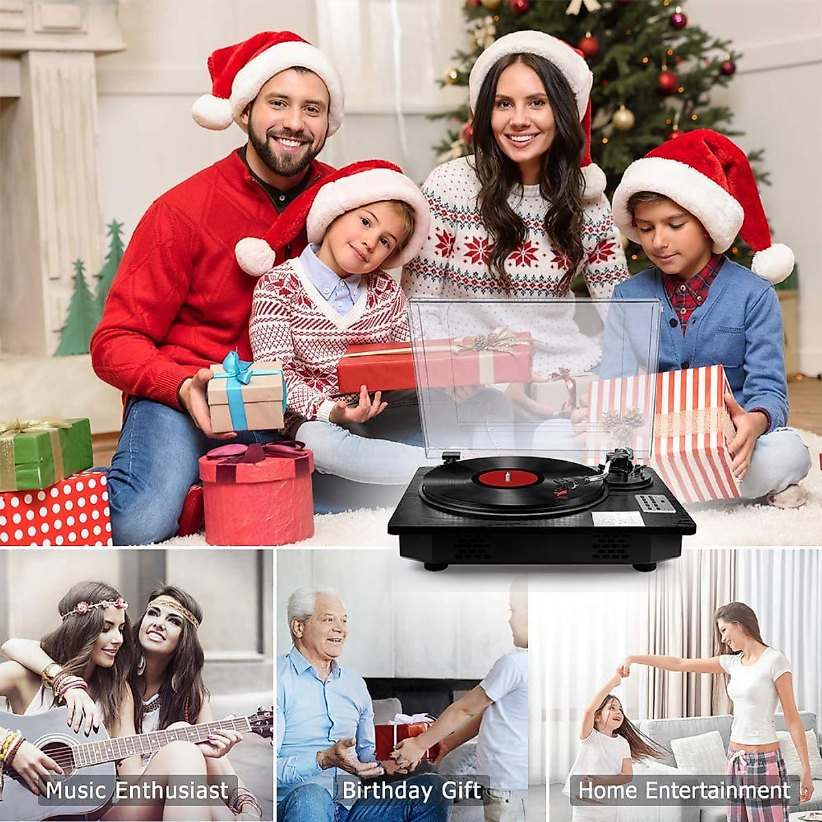 Record Player with Bluetooth Output Input for Vinyl with Speakers,Turntable for Vinyl Records Supporting Vinyl to MP3 Encoding TS USB Folder Counter Weight Speed Adjust
