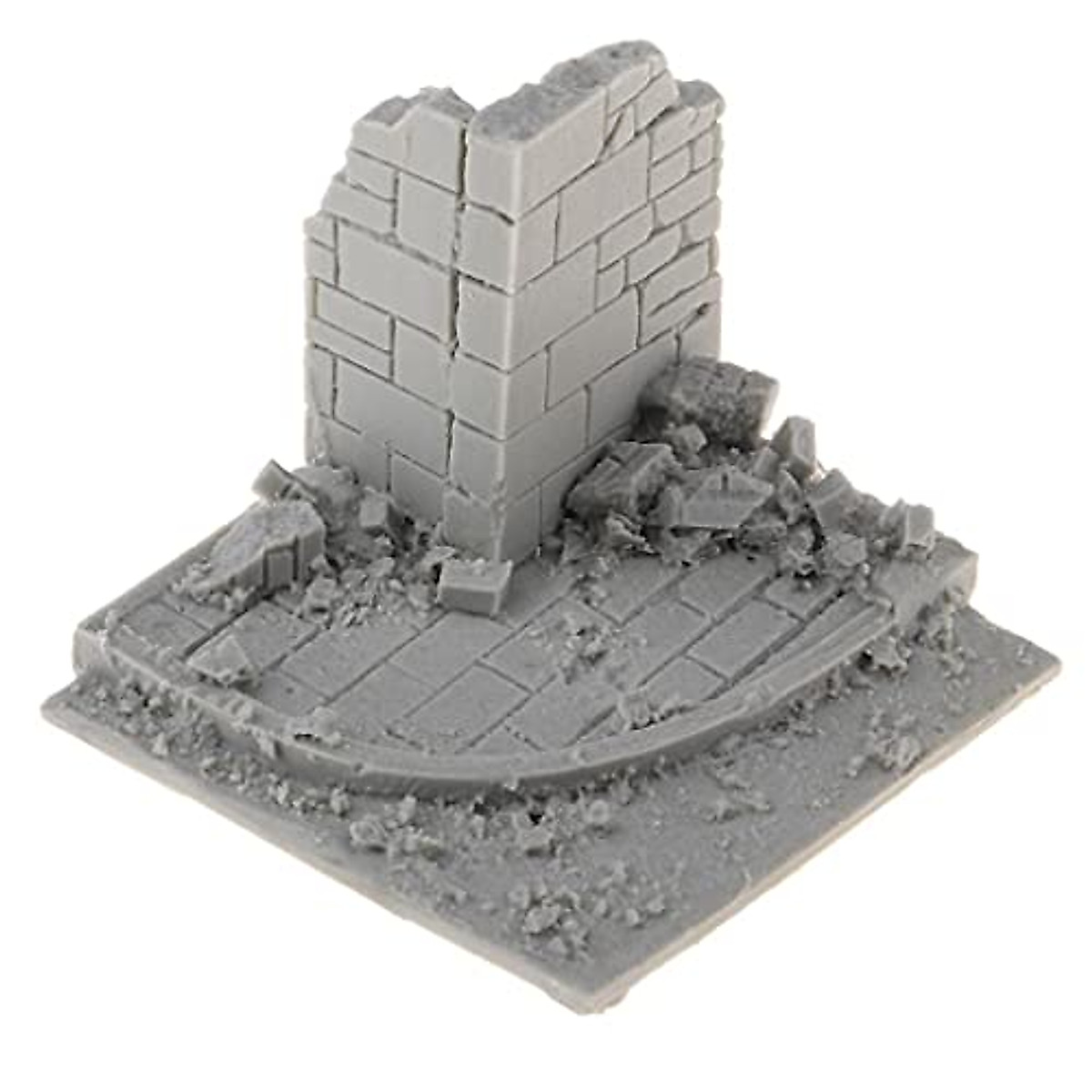 Almencla 1/35 Scale City Ruins Mini Resin Model Kit Unpainted 6x5.5x5cm