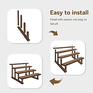 WEWLINE 4 Tier Wooden Display Riser Stand,Cupcake Display Shelf Tabletop Spice Rack for Party,Kitchen,Perfume,Fragrance,Vendors event