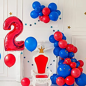 Royal Blue Balloons 12 inch, 100 Pack Royal Blue Latex Balloons Helium Quality for Graduation Birthday Baby Shower Wedding Halloween Party Decorations (with Blue Ribbon)