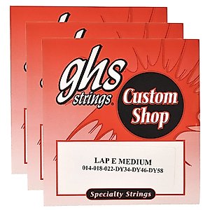 GHS Electric Lap Steel Strings E Tuning 14-58 Medium (3 Pack Bundle)