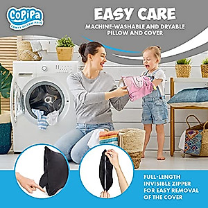 CoPiPa Plush Pillow & Pillowcase for Sleeping, 18" x 13" Kids Super Soft Decorative Unicorn Stuffed Animal Bed Pillow, Bedding Plush Gift for Toddlers, Boys & Girls (Mom’s Choice Award Gold Winner)