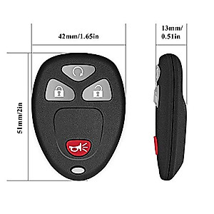 VOFONO Fits for Car Key Fob keyless Entry Remote Control Replacement Chevy Tahoe 2007-2014/ Silverado 1500 2500 2500 2007-2013 GMC Acadia 2007-2016 (OUC60270 OUC60221) 2PC